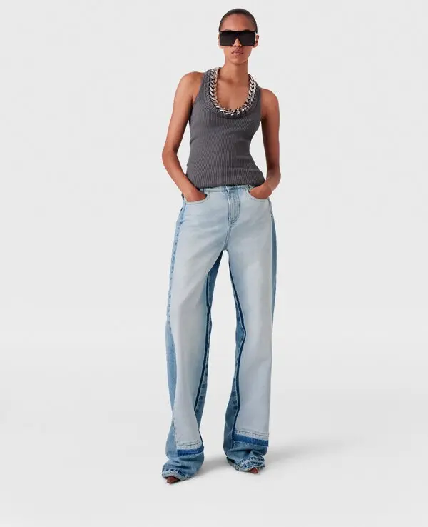 Stella Mccartney Chunky Chain Tank Top - Dark Gray Melange